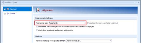 article wijzigen van de taal winking docs