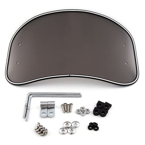 윈드 스크린 윈드실드 익스텐션 스포일러 범용 오토바이 스쿠터 조절 가능한 클립 윈드 디플렉터 할리 혼다 야마하용 Aliexpress