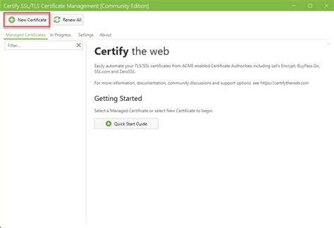 Obtaining A Server Certificate From Lets Encrypt Using Certify The Web Gladinet