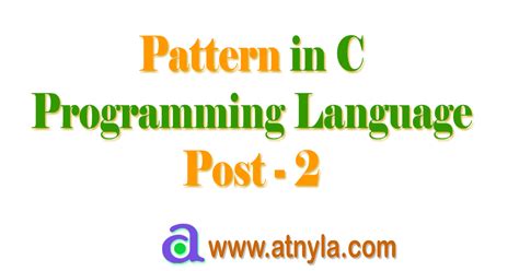 Pattern Program In C Programming Language Post 2 Ansari