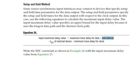 How To Set Timing Constraints For Source Synchronous Inputs Intel