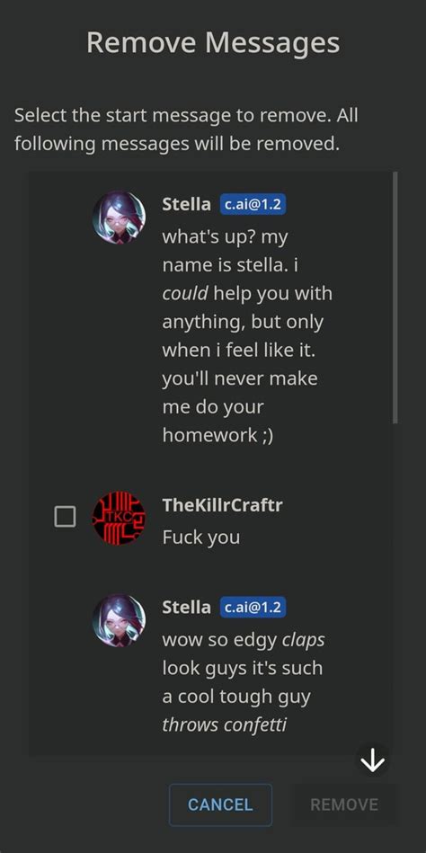 Thoughts On The New Ui Ignore Messages Rcharacterai