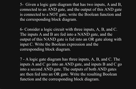 Solved 5 ﻿given A Logic Gate Diagram That Has Two Inputs A
