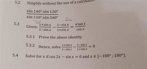 Solved 5 2 Simplify Without The Use Of A Calculator