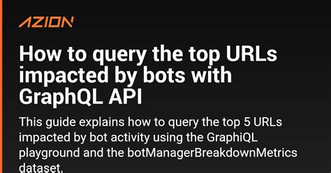 how to query the top urls impacted by bots with graphql api azion