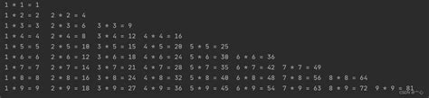 用python语言编写九九乘法表的for和while两种方法 九九乘法表python编程for和while csdn博客