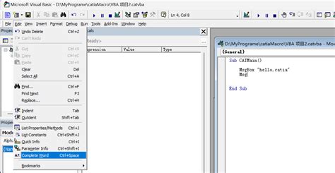 Catia二次开发vba入门（2）——认识catia内置的vba开发界面catia Vba Csdn博客