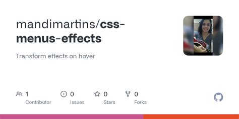 GitHub Mandimartins Css Menus Effects Transform Effects On Hover