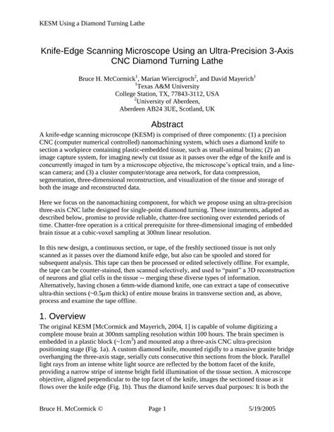 Pdf Knife Edge Scanning Microscope Using An Ultra Precision 3 · Objective Aligned
