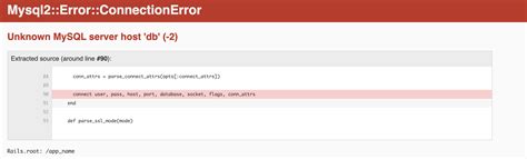 Dockerでruby On Railsの環境構築をしようとしているのですが、localhost3000にアクセスするとmysqlに関する
