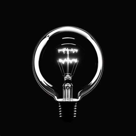 Free Luminous Glass Poetry Photo Minimal Monochrome Lightbulb