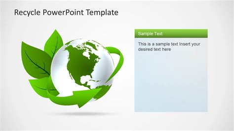 Eco Friendly PowerPoint Template With Recycle Icons SlideModel