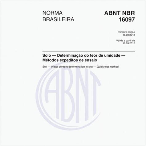 Target Normas Abnt Nbr 16097 Nbr16097 Solo — Determinação Teor