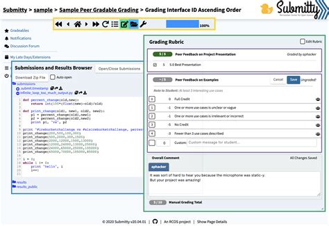 peer grading submitty