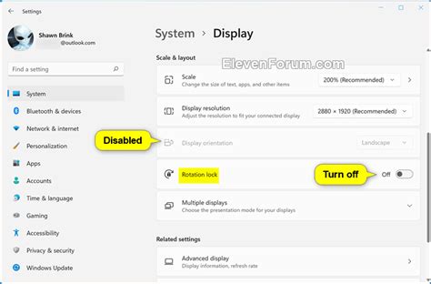 Turn On Or Off Screen Rotation Lock In Windows Windows Forum