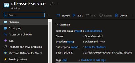 Azure App Service Status Quotaexceeded Microsoft Qanda