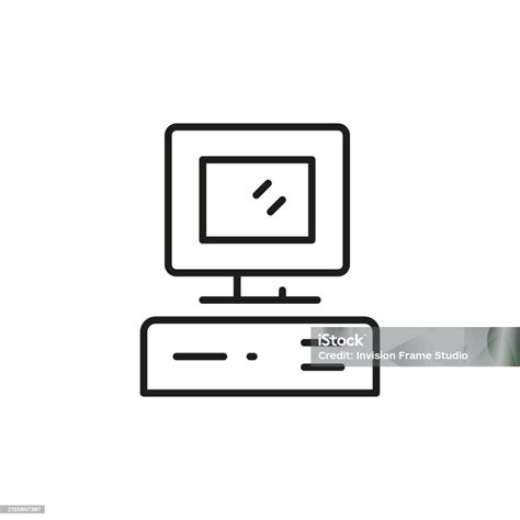 Retro Computer Icon Stock Illustration Download Image Now Art
