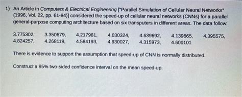 Solved 1 An Article In Computers And Electrical Engineering