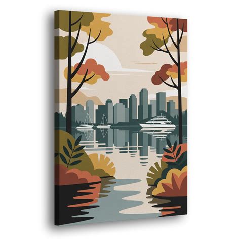 Stanley Park Seawall Wall Art Canvas Print Jessies Home