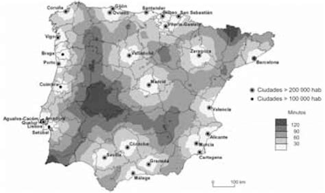 Tiempos Mínimos De Acceso A Las Aglomeraciones Urbanas Minimum Time