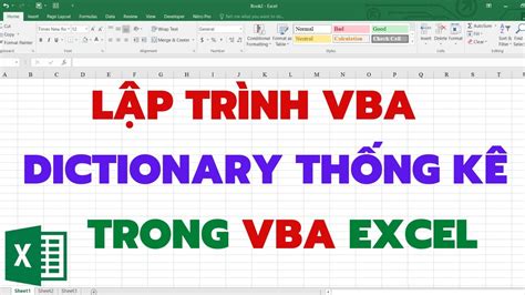 Hướng dẫn thống kê bằng Dictionary trong VBA Excel YouTube