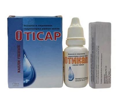 40mg10mg Oticap Phenazone And Lidocaine Hydrochloride Ear Drops At