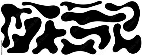 irregular blob set of abstract organic shapes abstract irregular