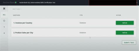 hackerrank sql intermediate certification solutions free sql
