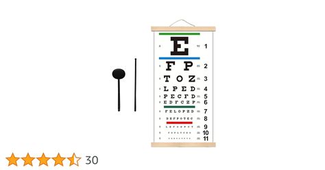 Snellen Eye Chart With Pinhole Occluder Standard 20 Ft Vision Test