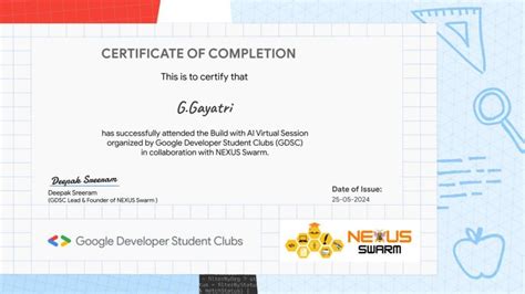 gayatri g on linkedin buildwithai certificateearned buildwithai
