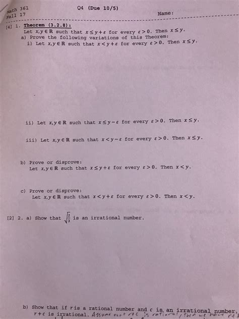 Solved 1a Is About Proving Different Variations Of The