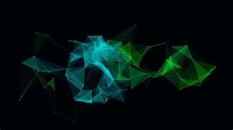 Premium Vector Network Connection Structure Abstract Blue Background With Moving Dots Lines