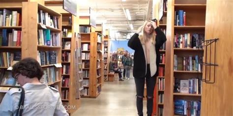BralessForever Nude In Library Patreon Video Tnaflix