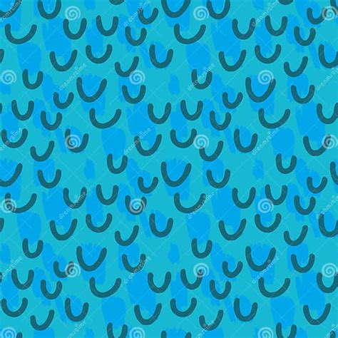 Mermaid Scales Vector Seamless Pattern Naive Simple Style Stock Vector