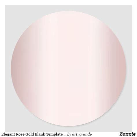 Elegant Rose Gold Blank Template Add Your Text Classic Round Sticker