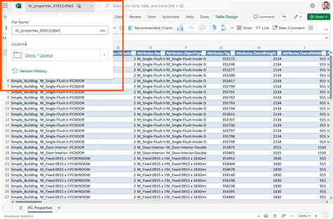 IFC Microsoft Excel Integration Docs