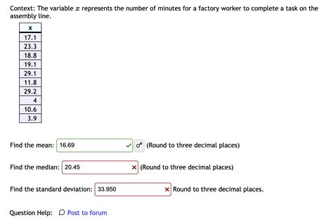 Solved Context The Variable X Represents The Number Of Chegg Com