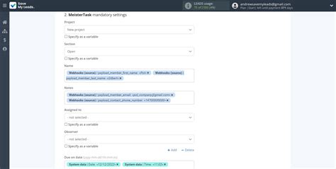How To Connect Webhooks With Meistertask Savemyleads