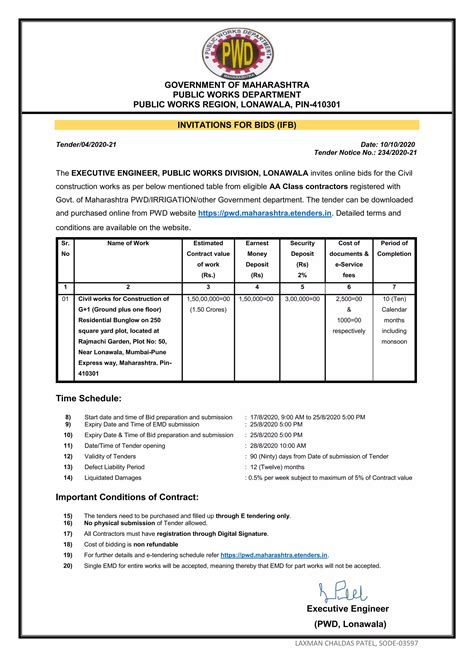 Notice Inviting Tender Pdf