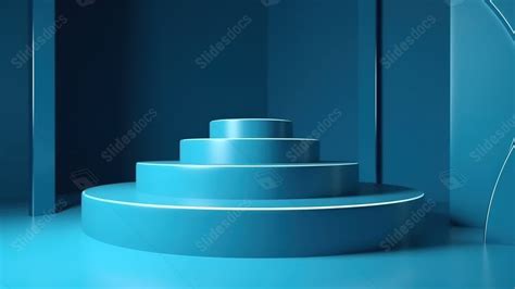 modern blue abstract 3d animation stage powerpoint background for free