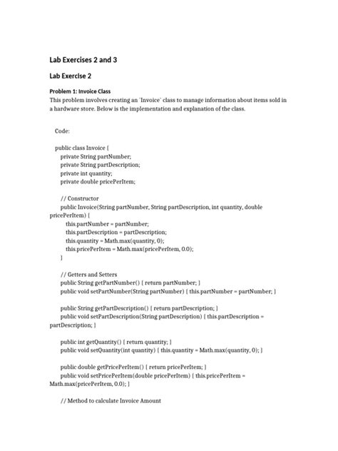 lab exercises solutions pdf class computer programming method