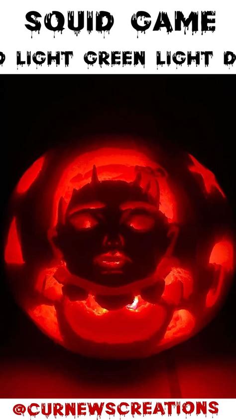 Squid Game Doll Red Light Green Light Doll Pumpkin Stencil Pdf