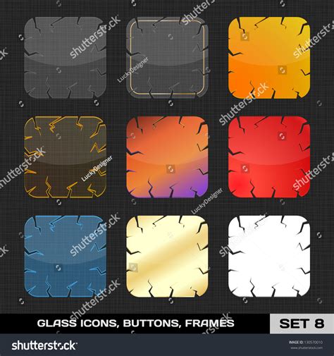 Set Colorful App Icon Frames Templates Stock Vector Royalty Free Shutterstock
