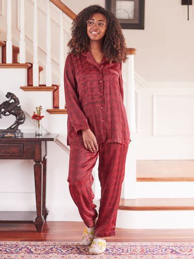 Satin Ruby Pajama Set Shop Beautiful Designs By April Cornell Canada