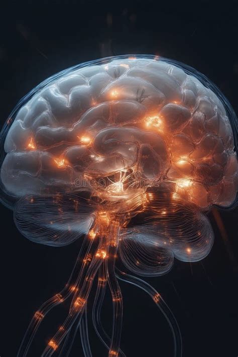 Neural Connections Illuminate As Thoughts Traverse The Intricate Pathways Of The Human Brain In