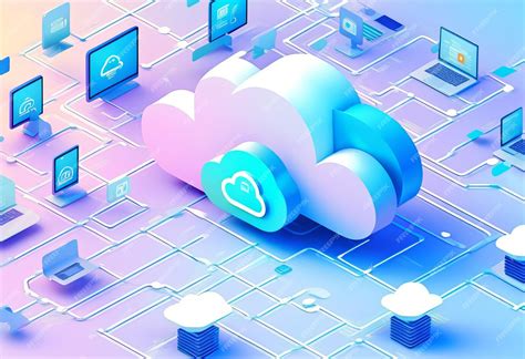 Premium Photo 3d Cloud Computing Service Management Digital Technology Background Vector Art