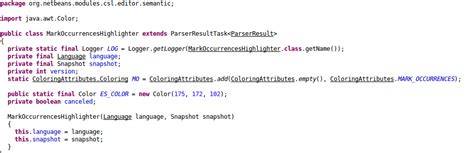 Color Of Mark Occurrences In Vertical Bar In Netbeans Stack Overflow