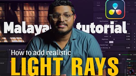 How To Add LIGHT RAYS In DaVinci Resolve Malayalam Tutorial Davinciresolve Tutorial