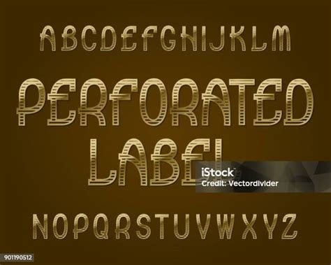구멍이 레이블 서체입니다 골든 폰트입니다 격리 된 영어 알파벳입니다 0명에 대한 스톡 벡터 아트 및 기타 이미지 0명 개체 그룹 구멍 뚫기 Istock