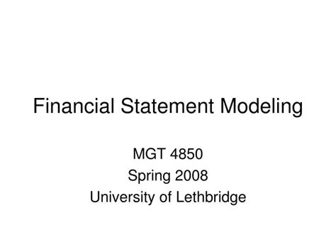 Ppt Financial Statement Modeling Powerpoint Presentation Free